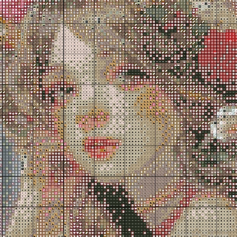 Jmp0626_magic Mirror, Cross Stitch Pattern PDF, Full Coverage Hand ...