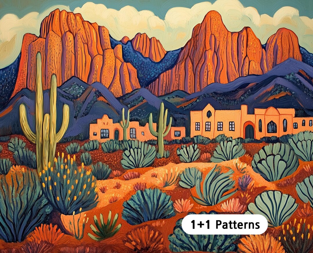 JMP0900 Mountains in Arizona Cross Stitch Pattern PDF Full Coverage ...
