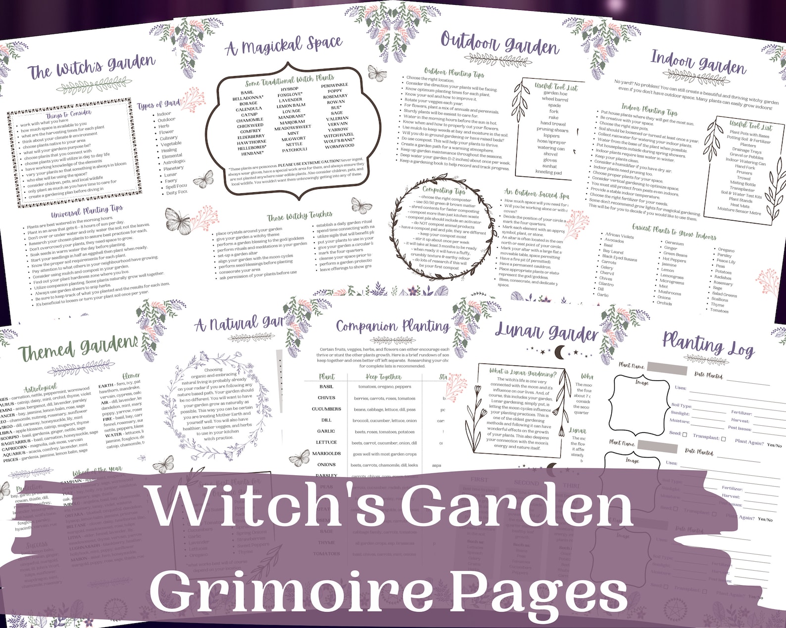 Green Witch Grimoire Page Bundle Grimoire Pages Grimoire - Etsy