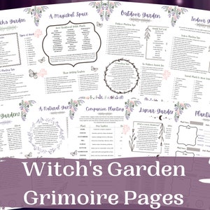 Green Witch Grimoire Page Bundle, Grimoire Pages, Grimoire Printables ...