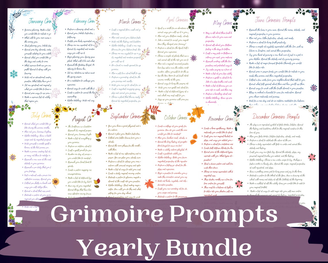 Complete Grimoire Page Bundle Grimoire Pages Grimoire | Etsy Canada