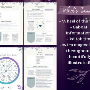 2025 Witches Planner, Witch Printables, Printable Witch Planner, Witch Organizer, Wicca Planner ...