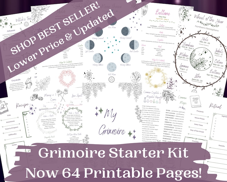 Complete Grimoire Page Bundle Grimoire Pages Grimoire - Etsy