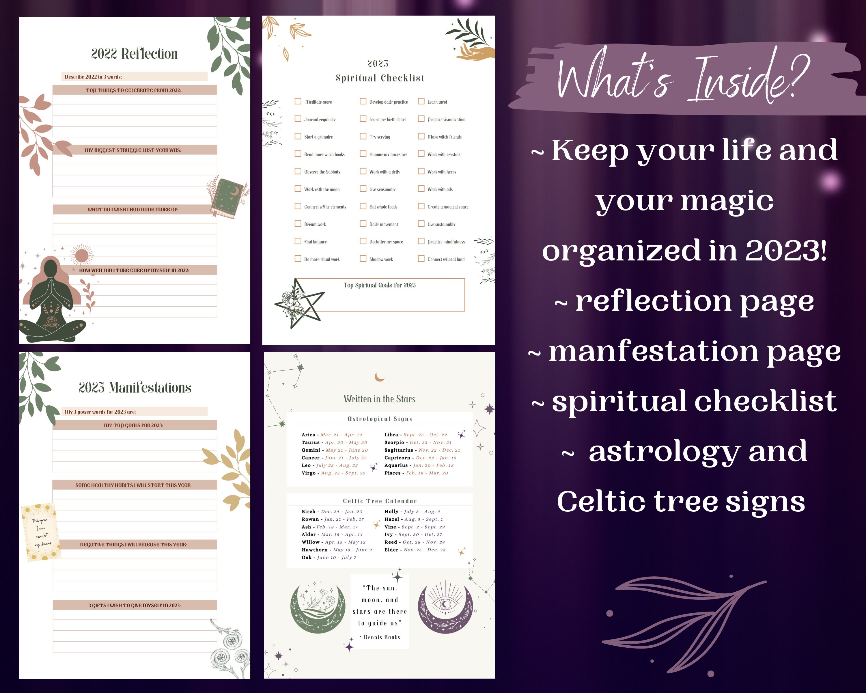 2023 Witches Planner, Witch Printables, Printable Witch Planner, Witch ...