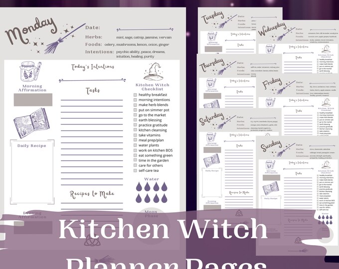Witch's Shopping List Printable Planner - Stay Organized While You Shop ...
