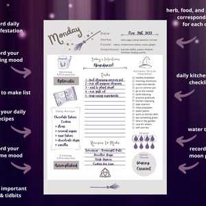 Kitchen Witch Planner, Witch Printables, Printable Witch Planner ...