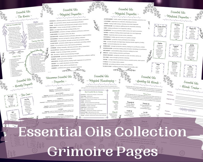 Green Witch Grimoire Page Bundle Grimoire Pages Grimoire - Etsy
