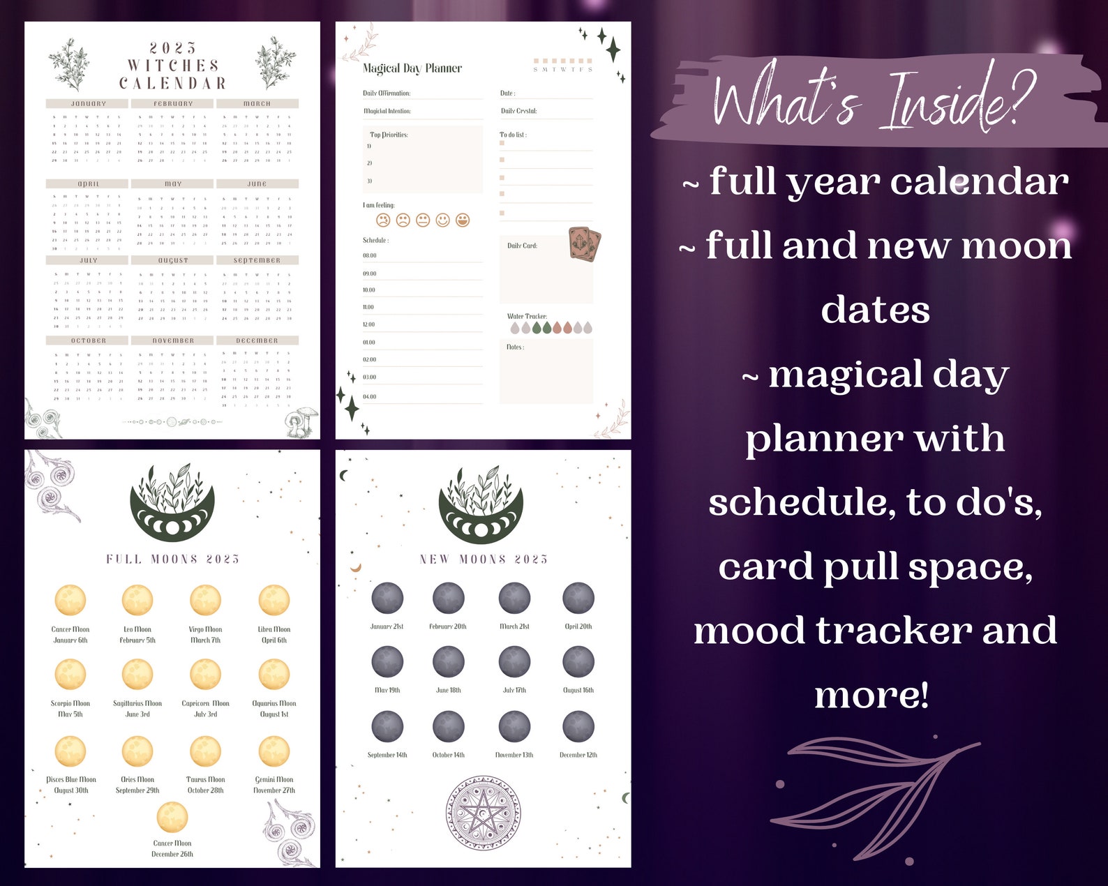 2023 Witches Planner Witch Printables Printable Witch - Etsy Canada