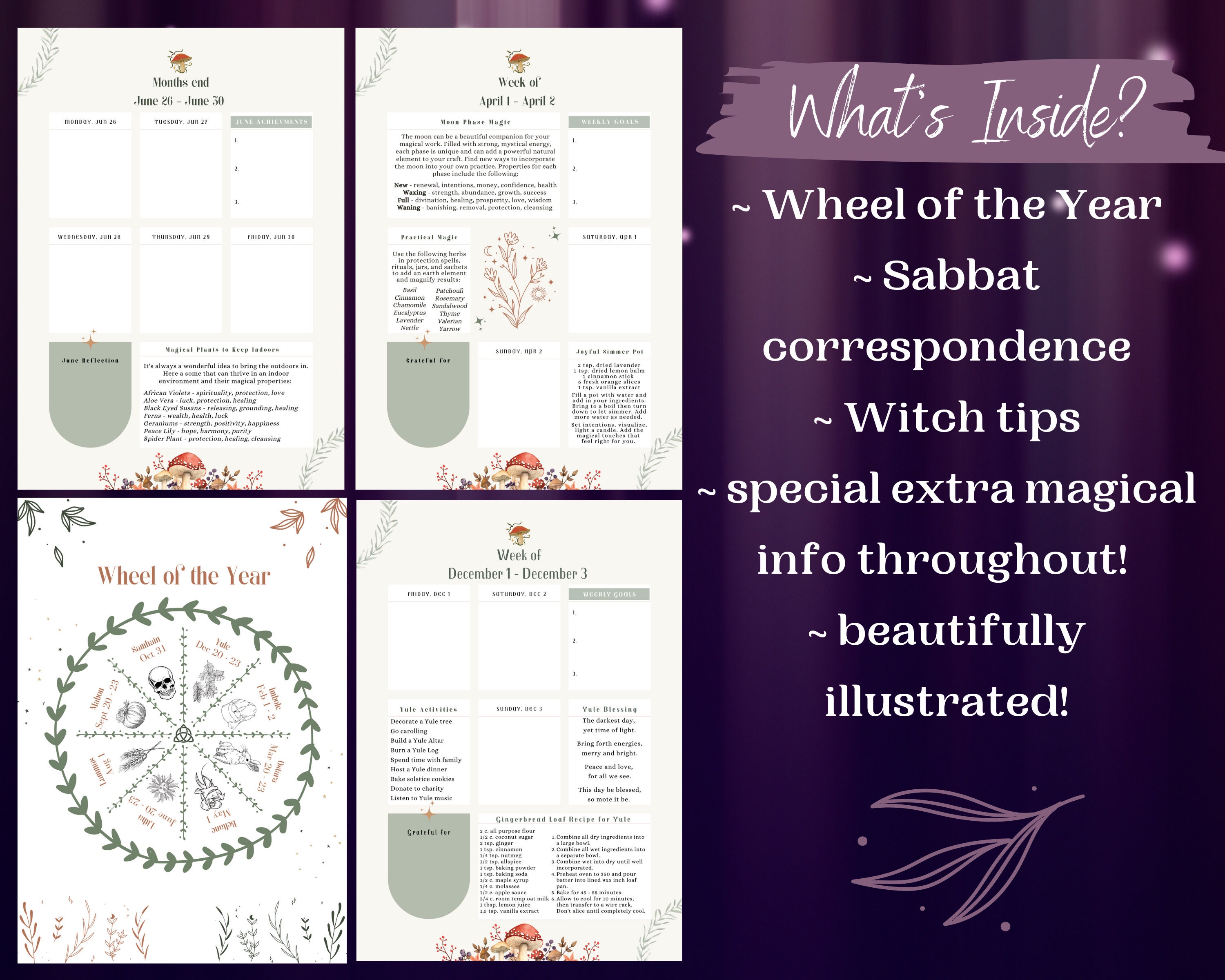 2023 Witches Planner, Witch Printables, Printable Witch Planner, Witch ...