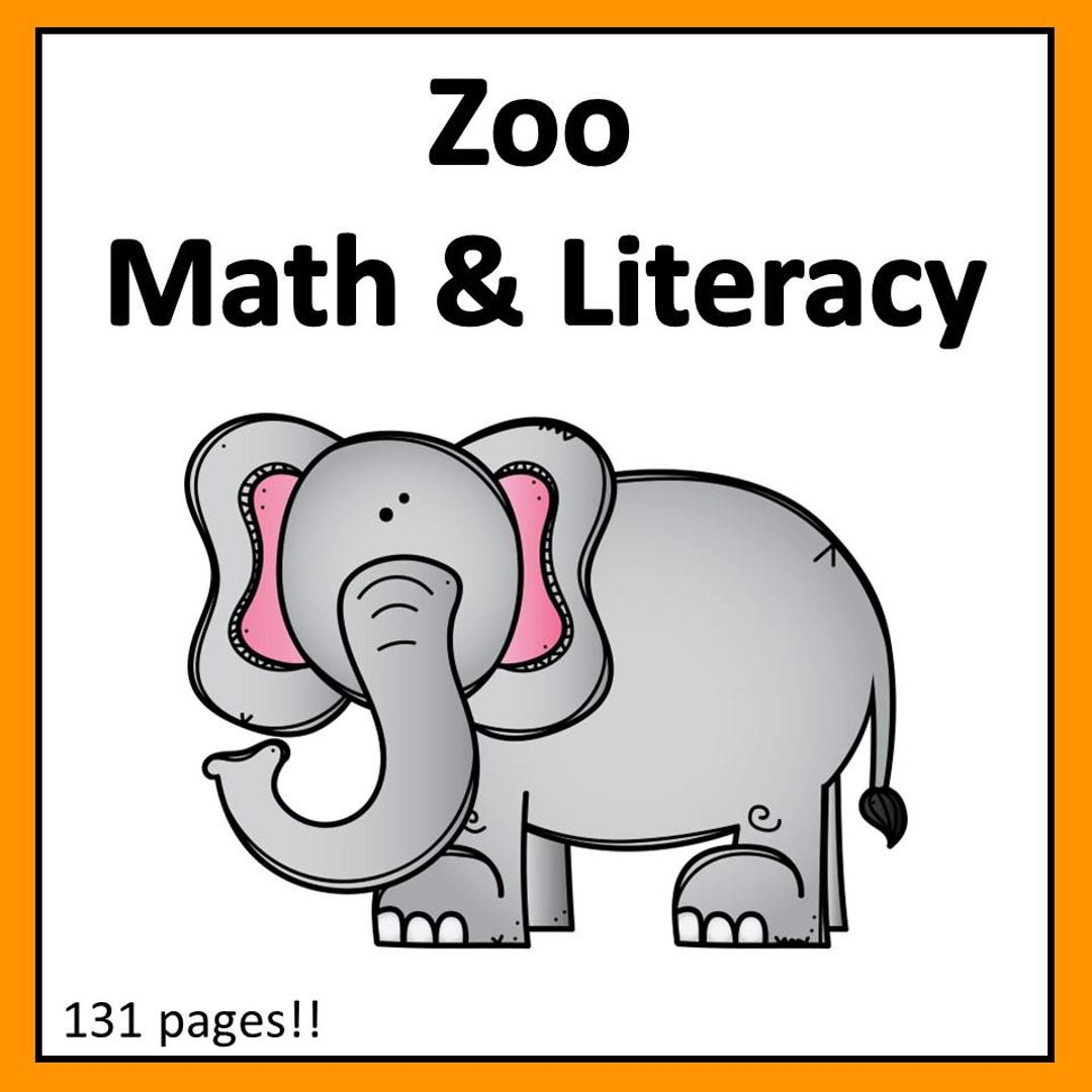 Zoo Math & Literacy | Digital Download Products | Teacher Resources - Etsy