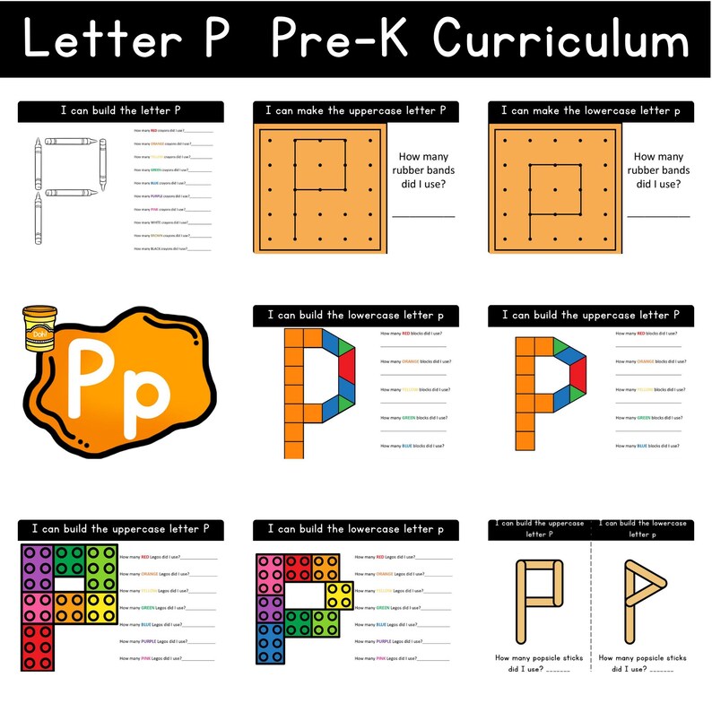 Pre-k Letter P Curriculum | Digital Download Products | Teacher ...