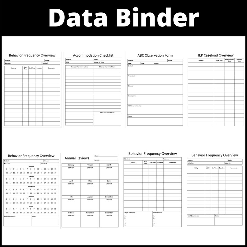 Data Teacher Binder - Etsy