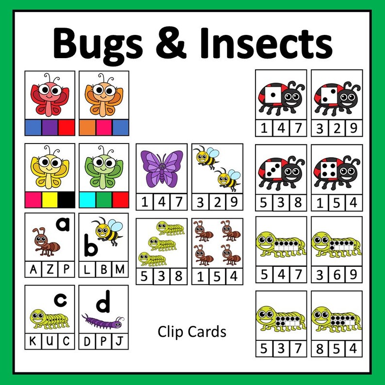 Bugs and Insects Math & Literacy | Digital Download Products | Teacher ...