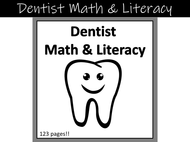 Dentist Math & Literacy Digital Download Products Teacher Resources - Etsy