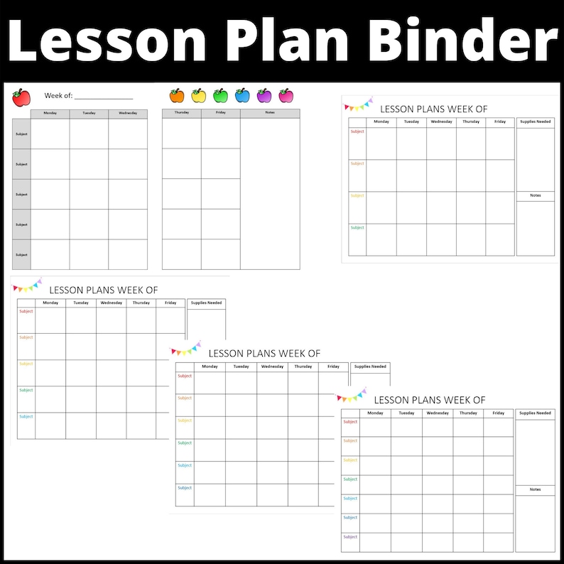 Lesson Plan Binder - Etsy