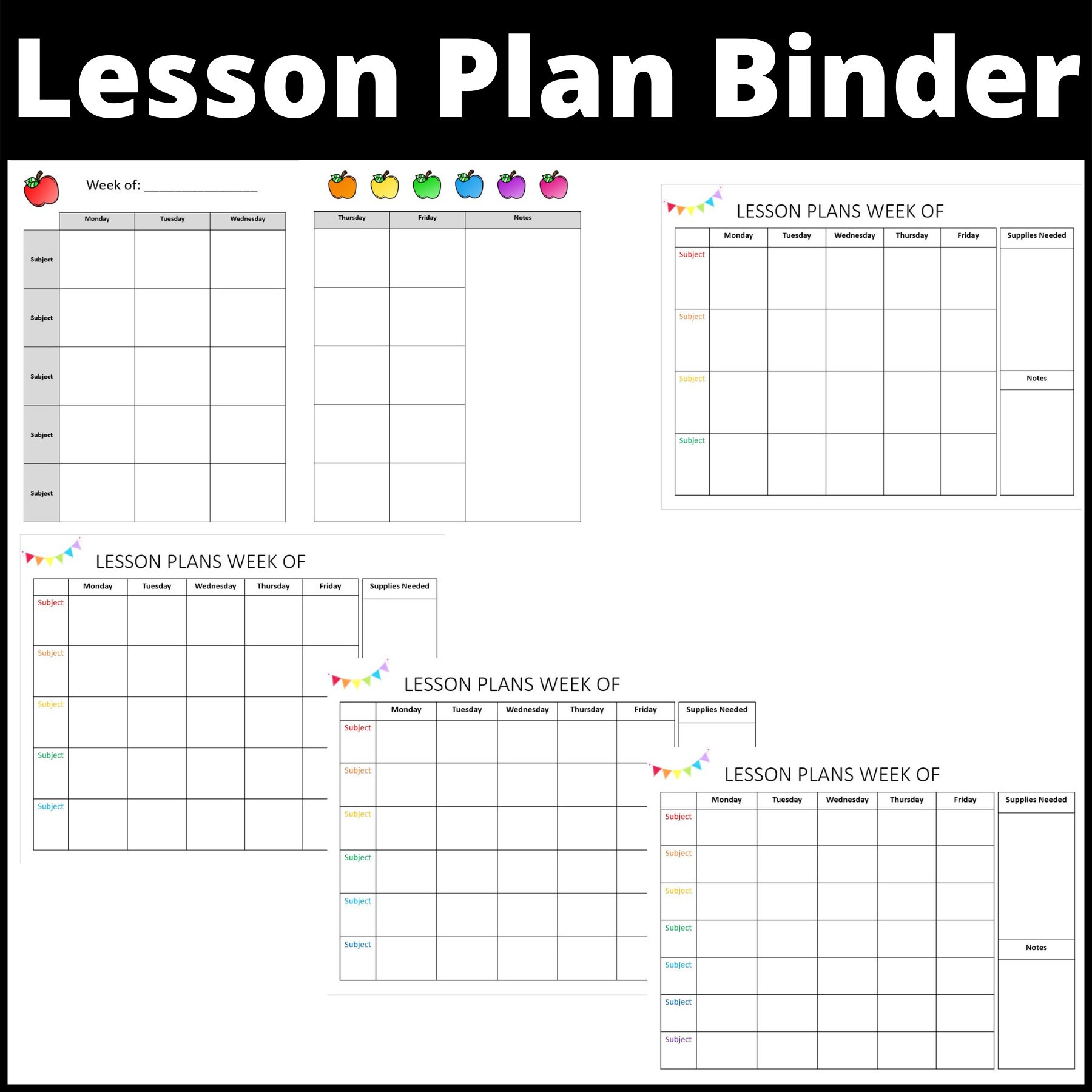 Lesson Plan Binder - Etsy