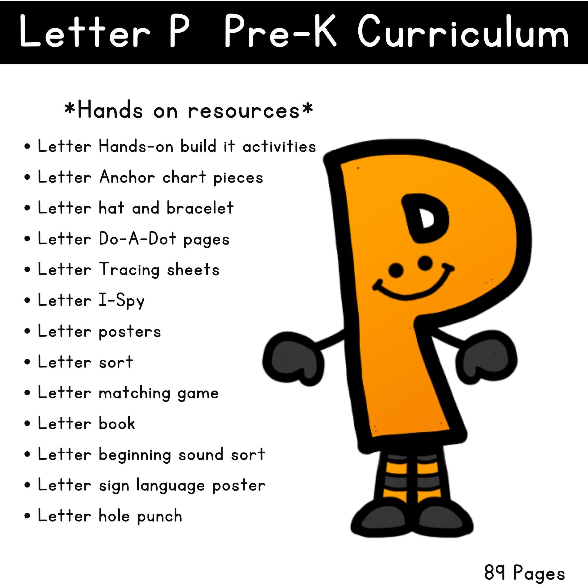 Pre-k Letter P Curriculum | Digital Download Products | Teacher ...