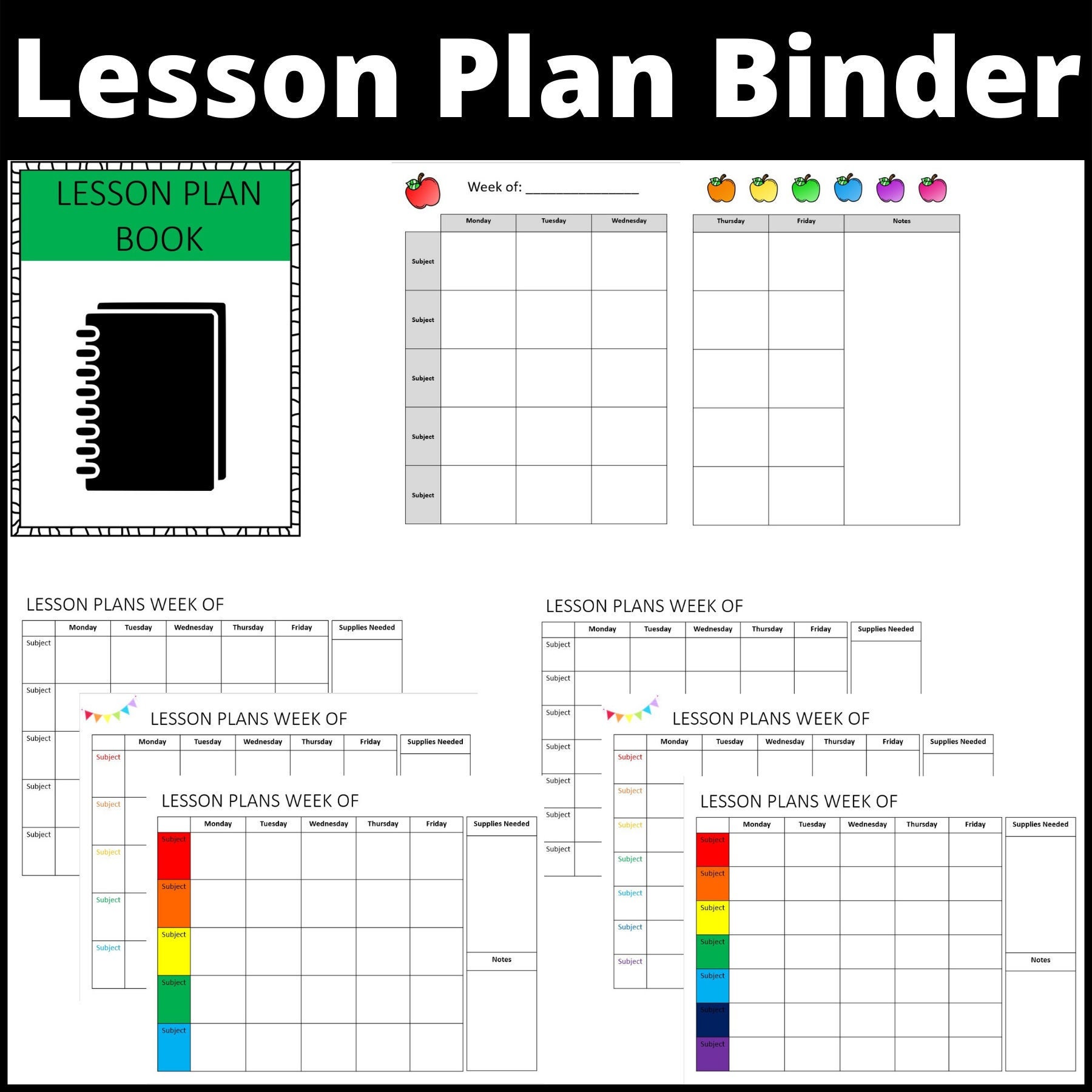 Lesson Plan Binder - Etsy
