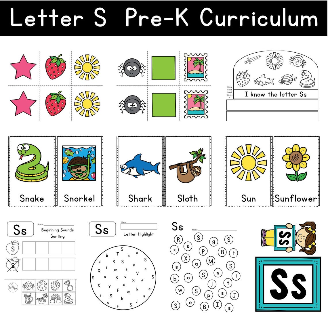 Pre-k Letter S Curriculum | Digital Download Products | Teacher ...