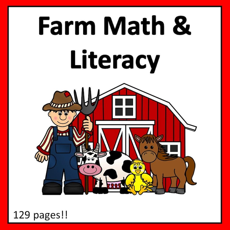 Farm Math & Literacy | Digital Download Products | Teacher Resources - Etsy