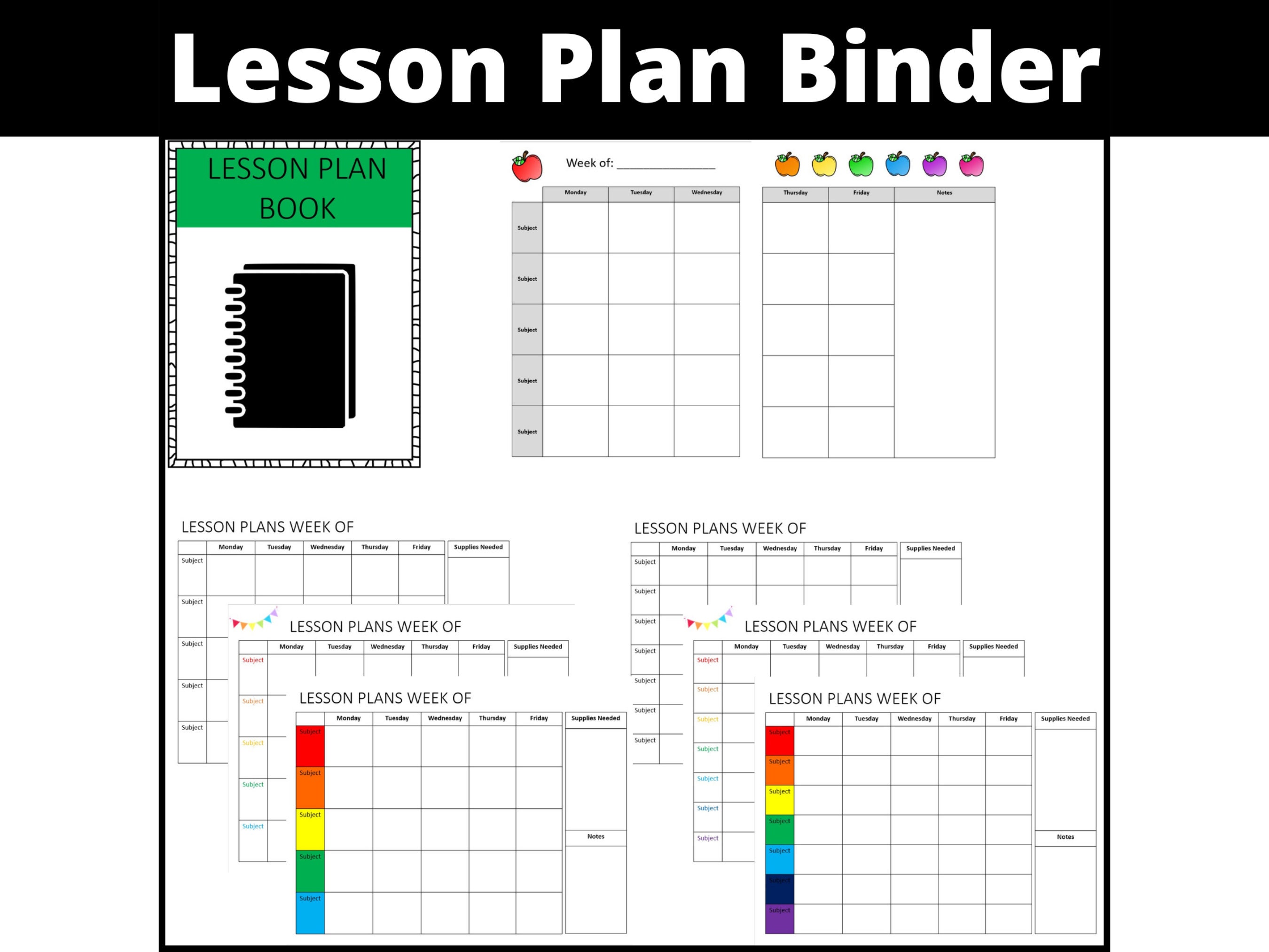 Lesson Plan Binder - Etsy