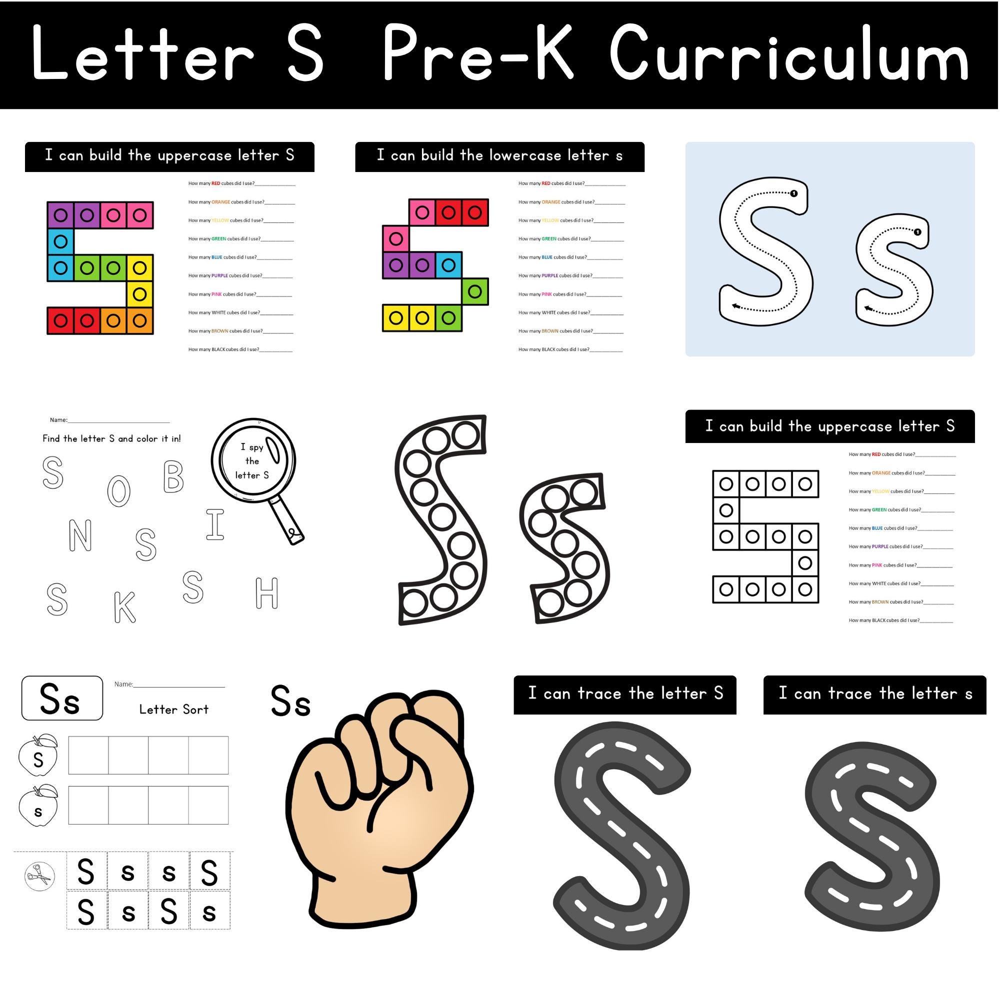 Pre-k Letter S Curriculum | Digital Download Products | Teacher ...