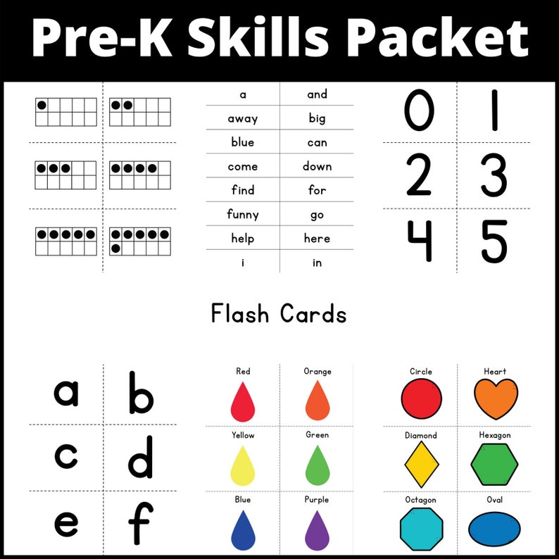 Pre-k Skills/assessment Packet - Etsy