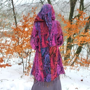 Wizards Cloak • Unisex Hooded Cape Coat • Warm Poncho Boho Winter ...