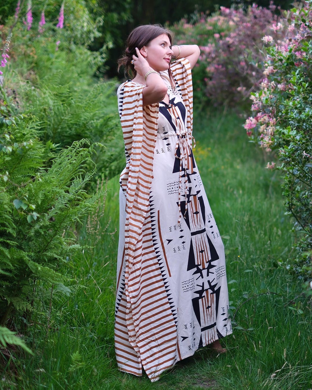 Kaya Kaftan • Tribal Maxi Dress • Long Goddess Dress • Elegant ...