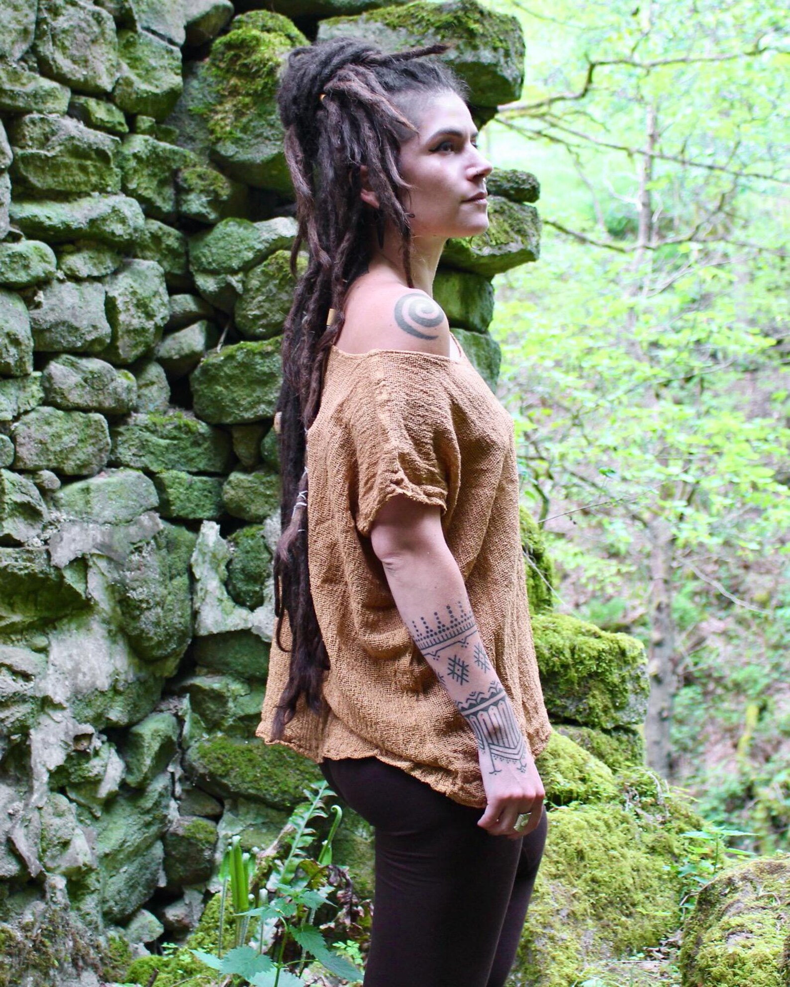 Natural Cotton Block Print Top • Tribal Beach Cover up • Summer Gaia ...