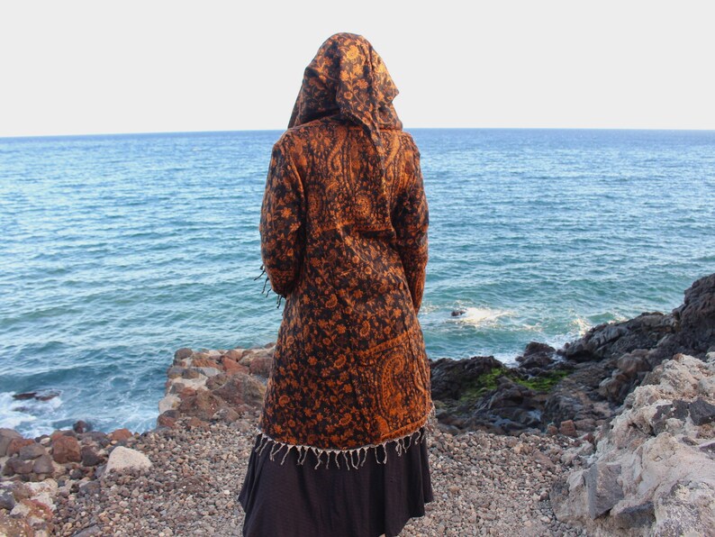 Pixie Hooded Blanket Cloak Unisex Paisley Cape Coat Warm - Etsy UK