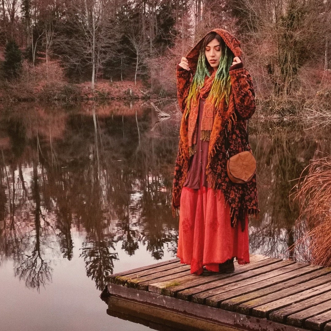The Enchantment Cloak • Hooded Festival Blanket Cloak • Unisex Paisley ...