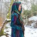 Wizards Cloak • Unisex Hooded Cape Coat • Warm Poncho Boho Winter ...