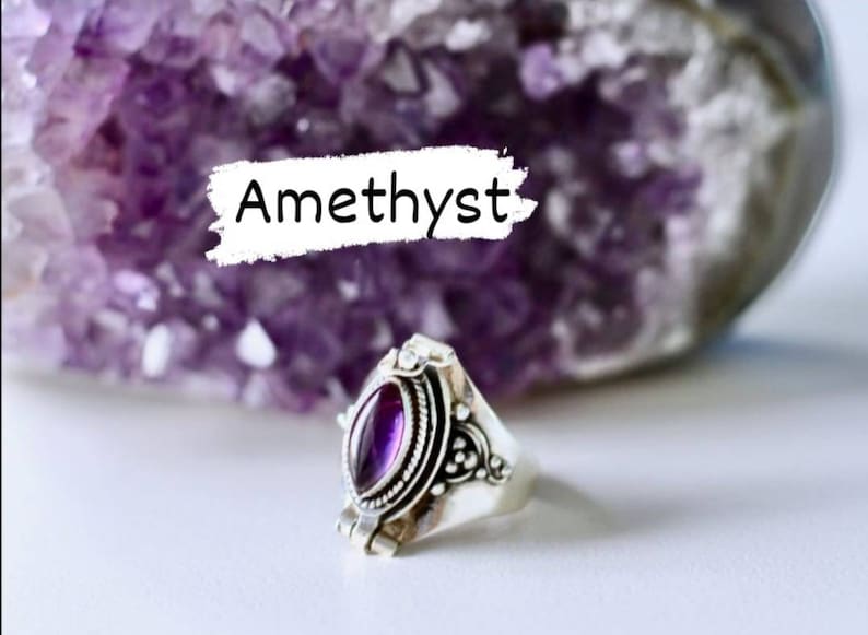 Sterling Silver Moonstone Poison Ring • Boho Filigree Compartment ...