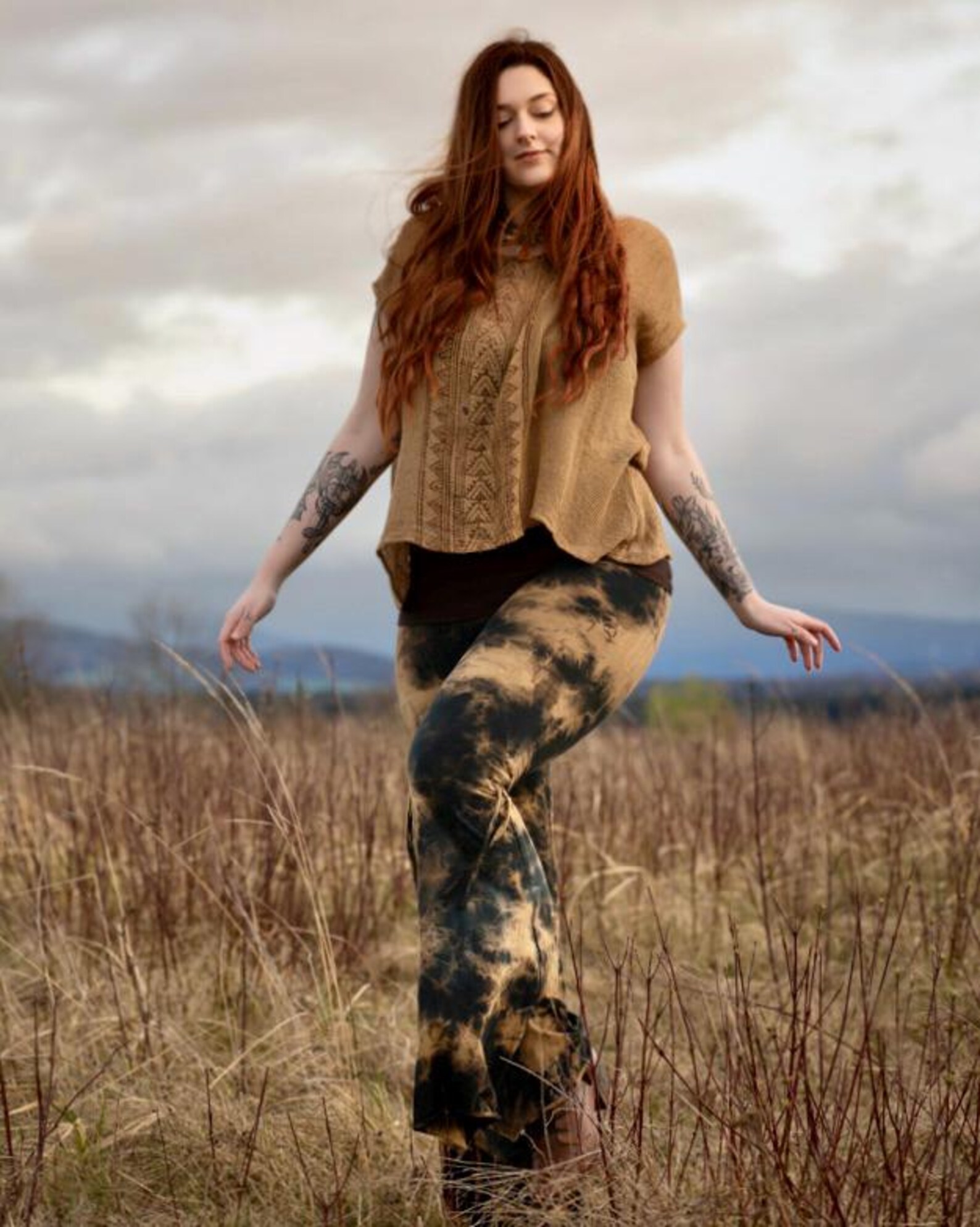 Natural Cotton Block Print Top • Tribal Beach Cover up • Summer Gaia ...
