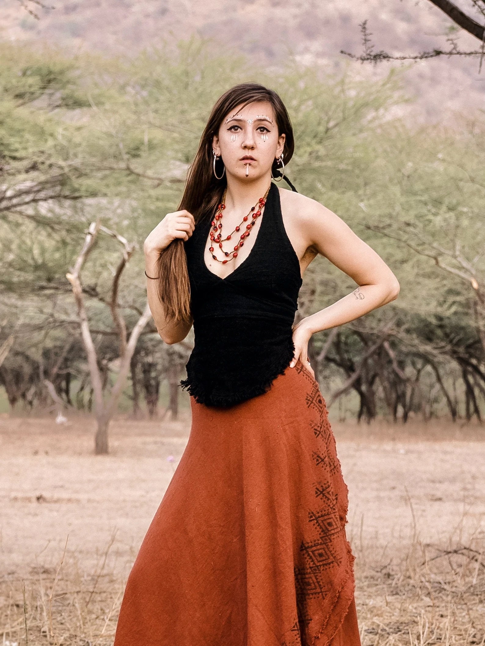 Backless Raw Cotton Halter Neck Top White Festival Tie Top - Etsy