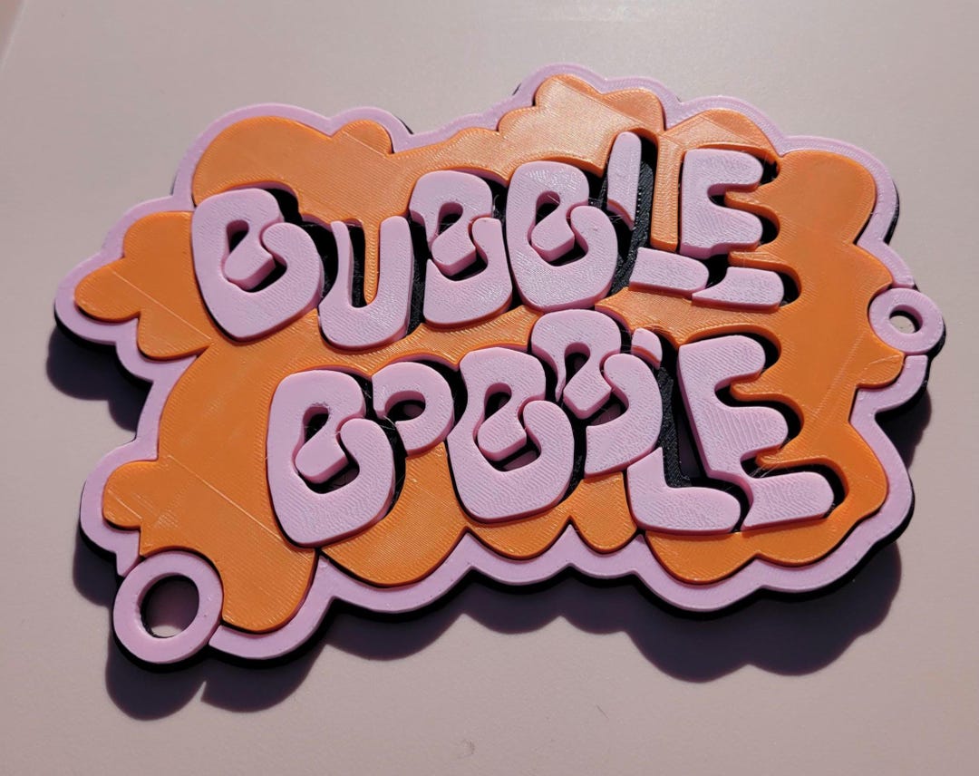 3D Printed Bubble Bobble Sign – Custom Retro Video Game Wall Art ...