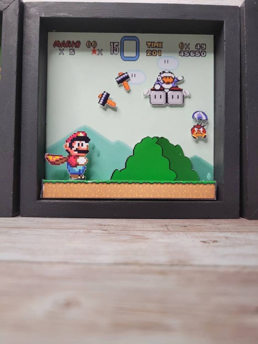 Super Mario World 3D Diorama Super Nintendo Wall Desk Art Gaming ...