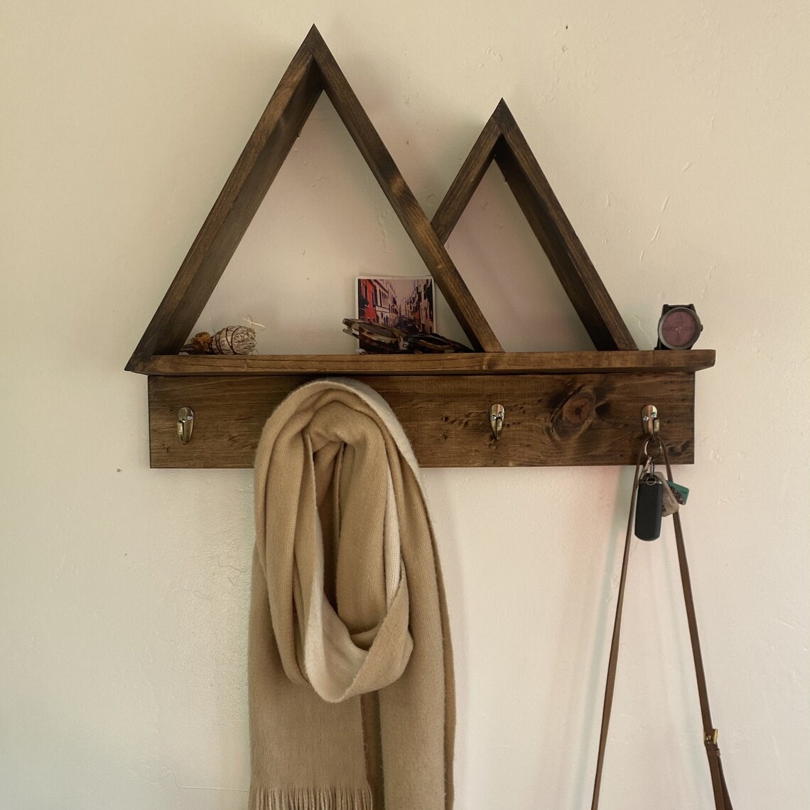 FREE SHIPPING Floating Mountain Rustic Coat Rack - Etsy
