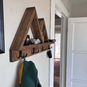 Key Holder for Wall Small, Custom Shelf, Cute Organizer, Farmhouse Coat ...