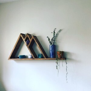 Mountain Triangle Shelf Perfect Geometric Shelves for Your Home Wood ...