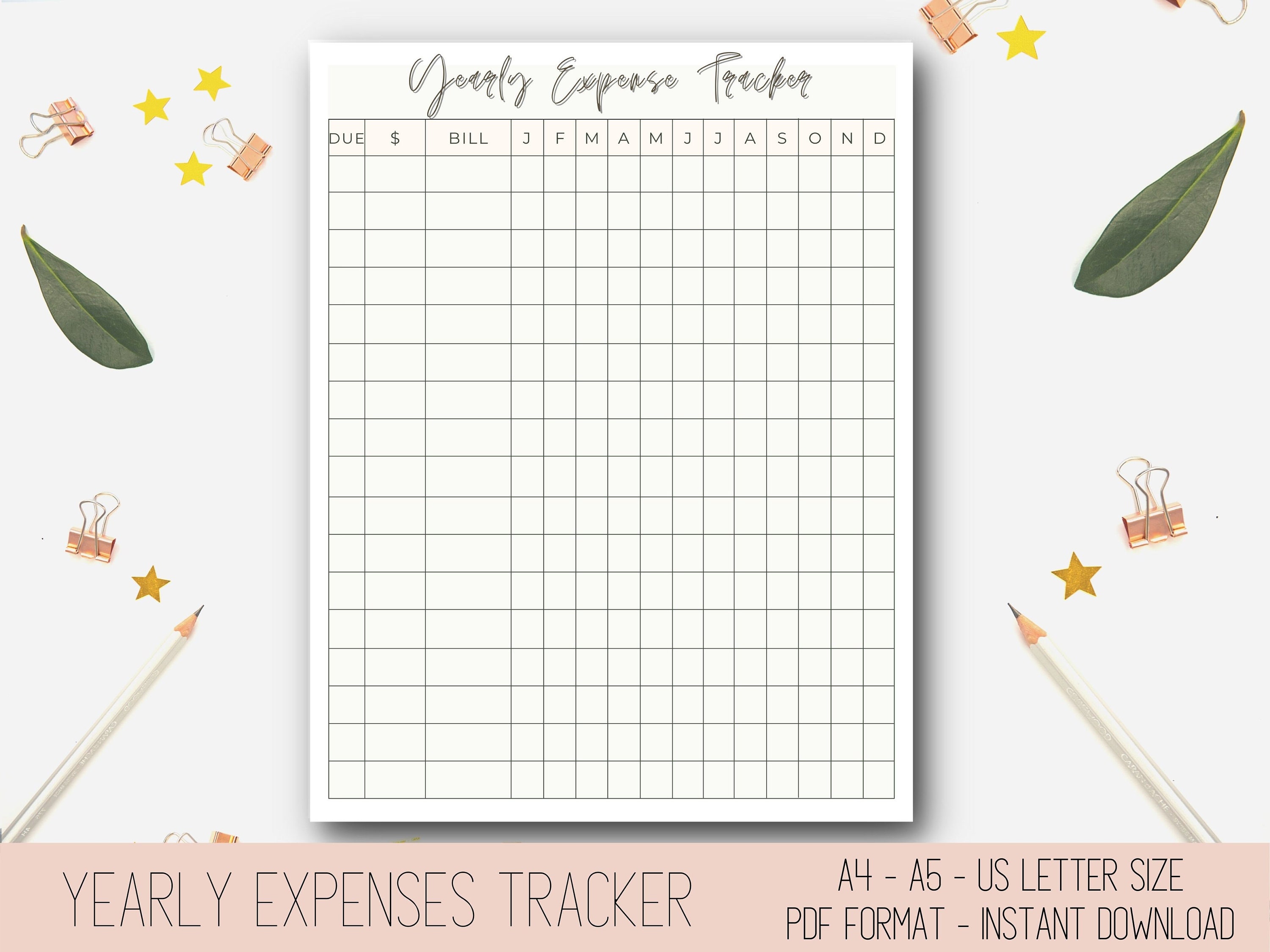 Printable Expense Tracker, Printable Budget Planner, Budget Printable ...