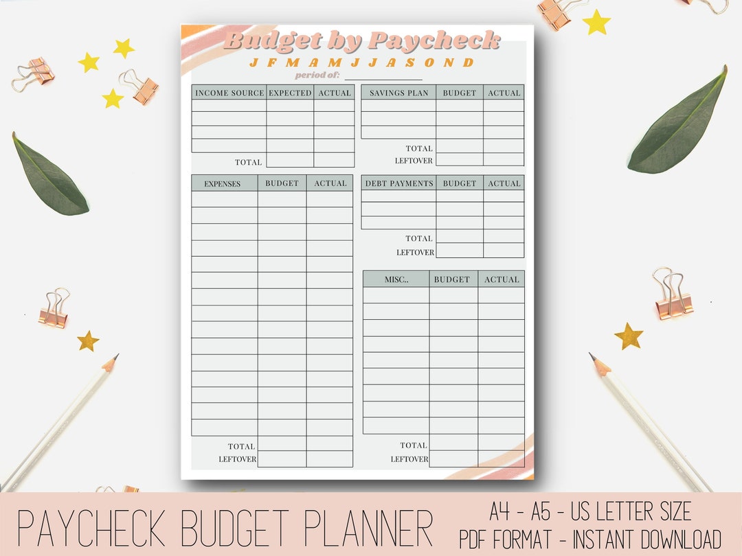 Paycheck Budget Planner, Printable Budget Planner, Budget Printable ...