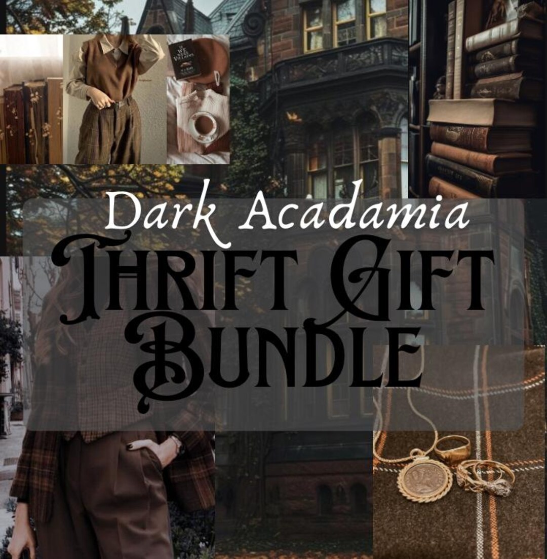 Thrifted Bundle Dark Academia Style Clothing Gift Box - Etsy