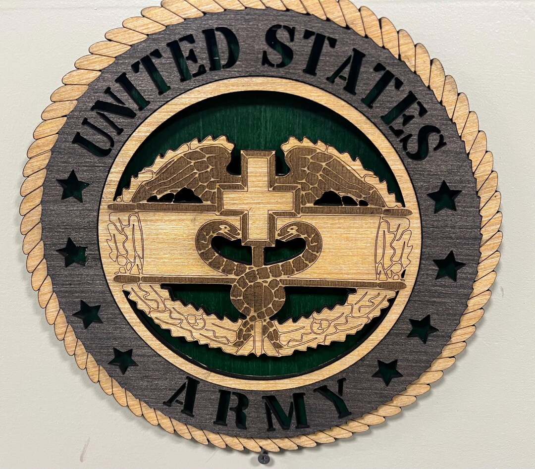 Army Medic Insignia Wooden Plaque - Etsy