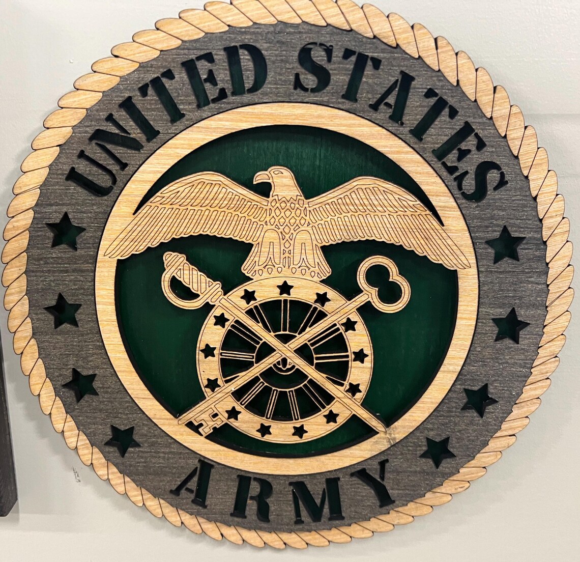 Army Logistics Insignia Wood Plaque – Engraved Wall Sign | Veteran ...
