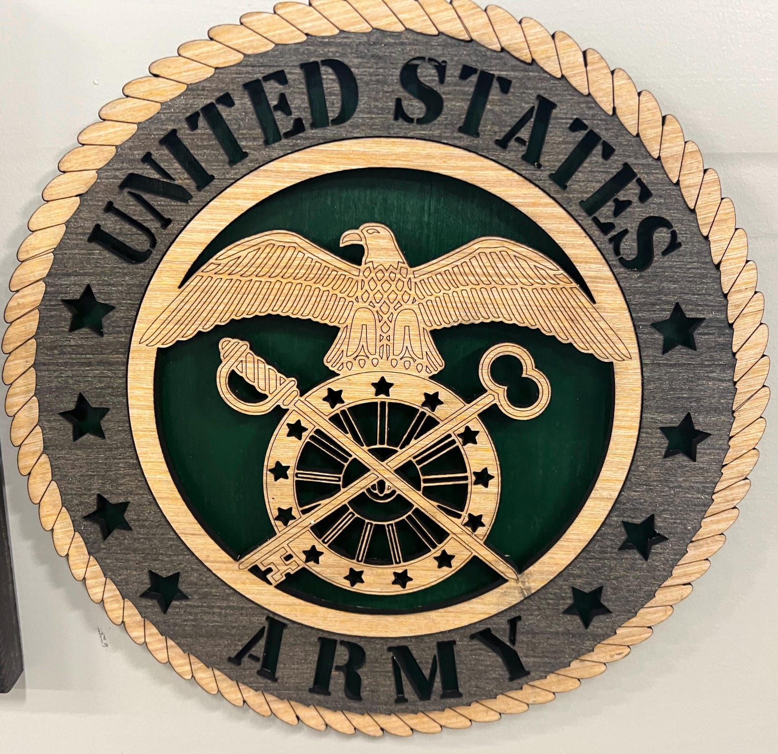 Army Logistics Insignia Wood Plaque – Engraved Wall Sign | Veteran ...