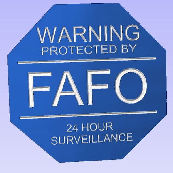 Fafo Security Sign - Etsy