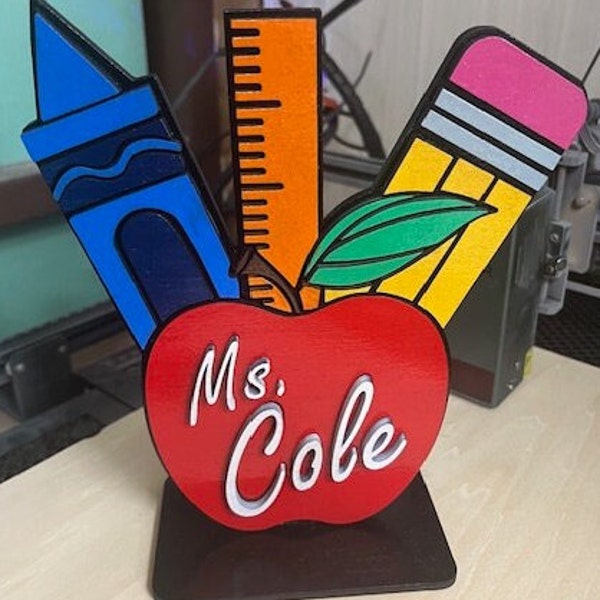 Teacher Name Plate - Etsy