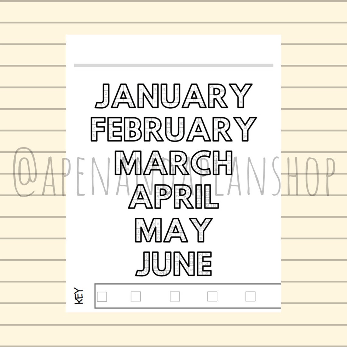 INSTANT DOWNLOAD Printable Planner Insert Blank Month | Etsy